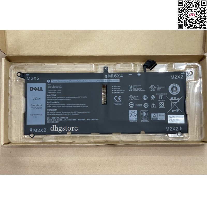 Pin laptop Dell XPS 13 9305 9370 9380 7390 7391 5390 5391 7490 P82G ...