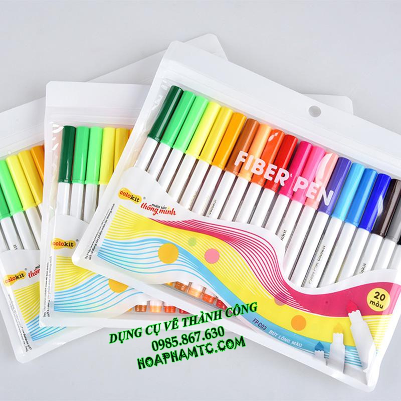 Bút Fiber Pen 20 màu - Bút lông màu Fiber Pen Colokit FP-C03 | Shopee ...