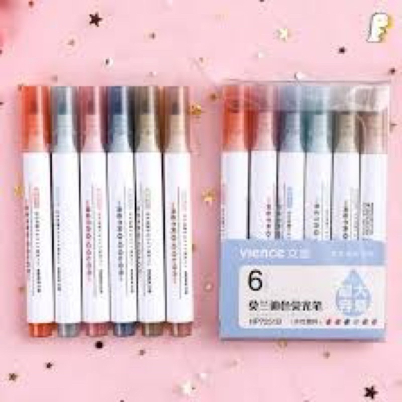 Set bút 6 màu highlight-Retro-Color | Shopee Việt Nam