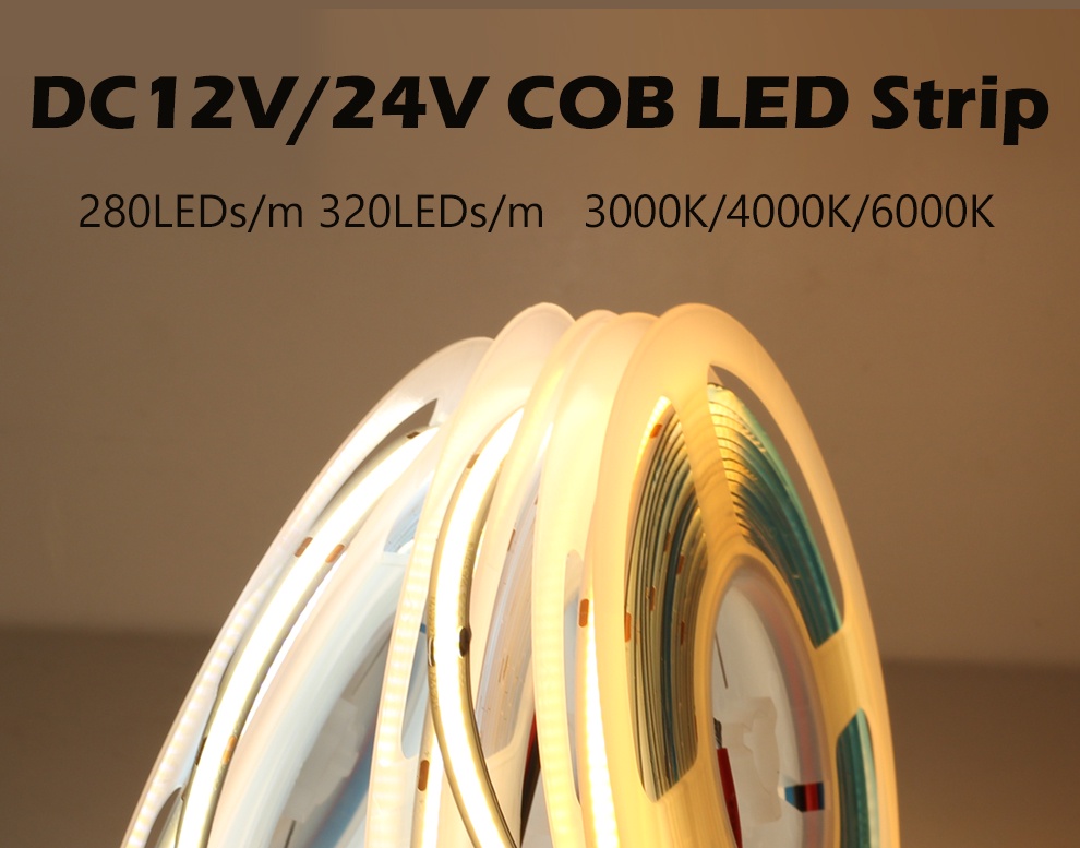 Cuộn Dây Đèn LED COB 280 320 Bóng 3000K 4000K 6000K DC12V 24V 5m | Shopee Việt Nam