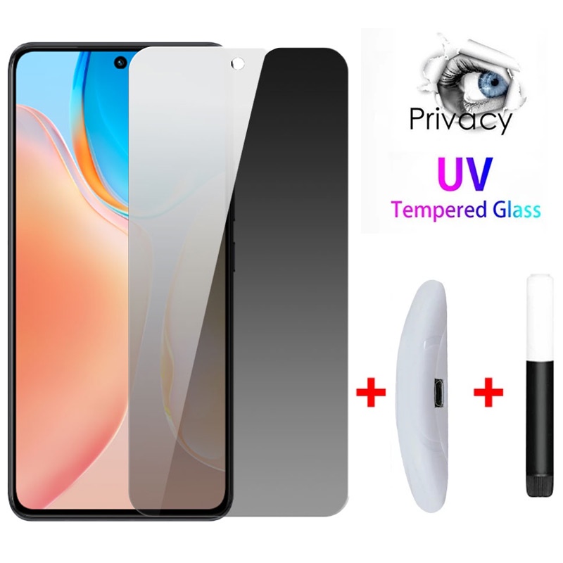 UV Kính Cường Lực Chống Nhìn Trộm Toàn Màn Hình Cho VIVO V50 V40 V40E V30 V30E X200 X100 X90 X80 ...