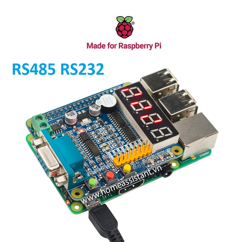 Bo Mạch Mở Rộng Modbus RS485 RS232 UART Cho Raspberry Pi GPIO-485 (Hỗ trợ HomeAssistant) Hass ...