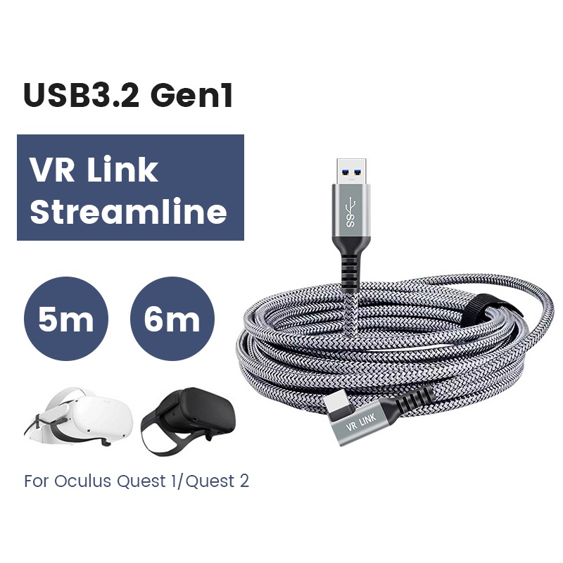 Cáp nối kết cáp 3M / 5M / 6M / 7 Cáp truyền dữ liệu VR USB 3.0 cho phụ kiện tai nghe Oculus ...