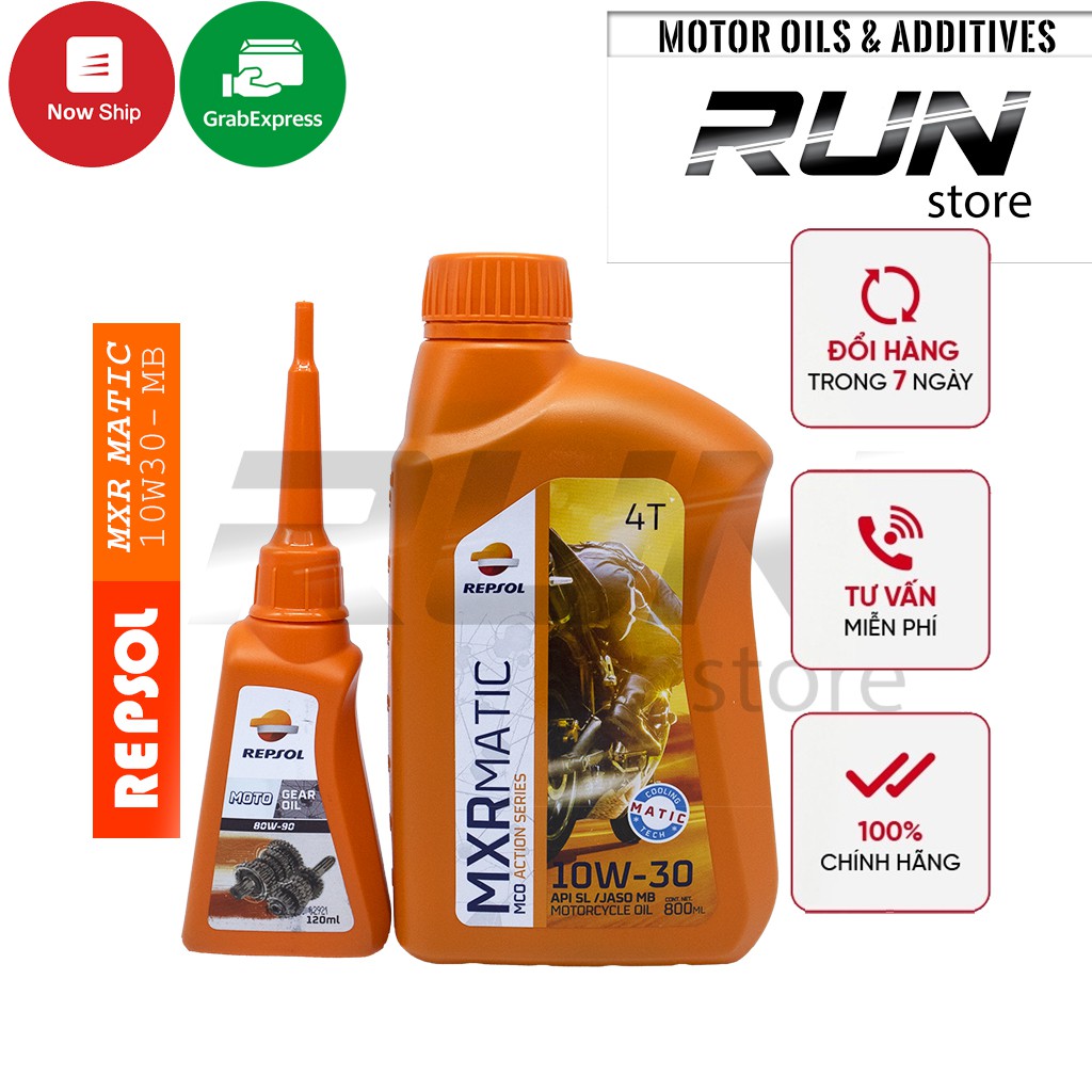Combo Nhớt Xe Tay Ga REPSOL MXR MATIC 10w30 800ml Và Nhớt Hộp Số Repsol ...