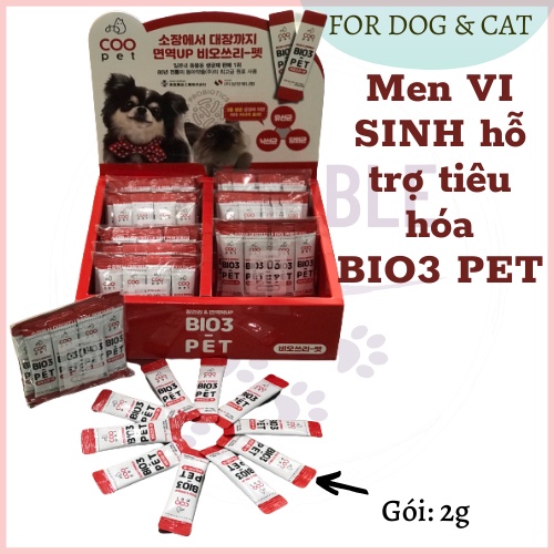 Men VI SINH hỗ trợ tiêu hóa cho chó mèo BIO3 PET | Shopee Việt Nam