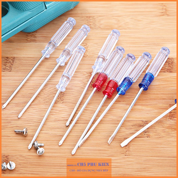 Tô vít 2 cạnh Tua vit mini - Tuốc nơ vít đầu dẹp 3x75mm cán cứng nhựa ...