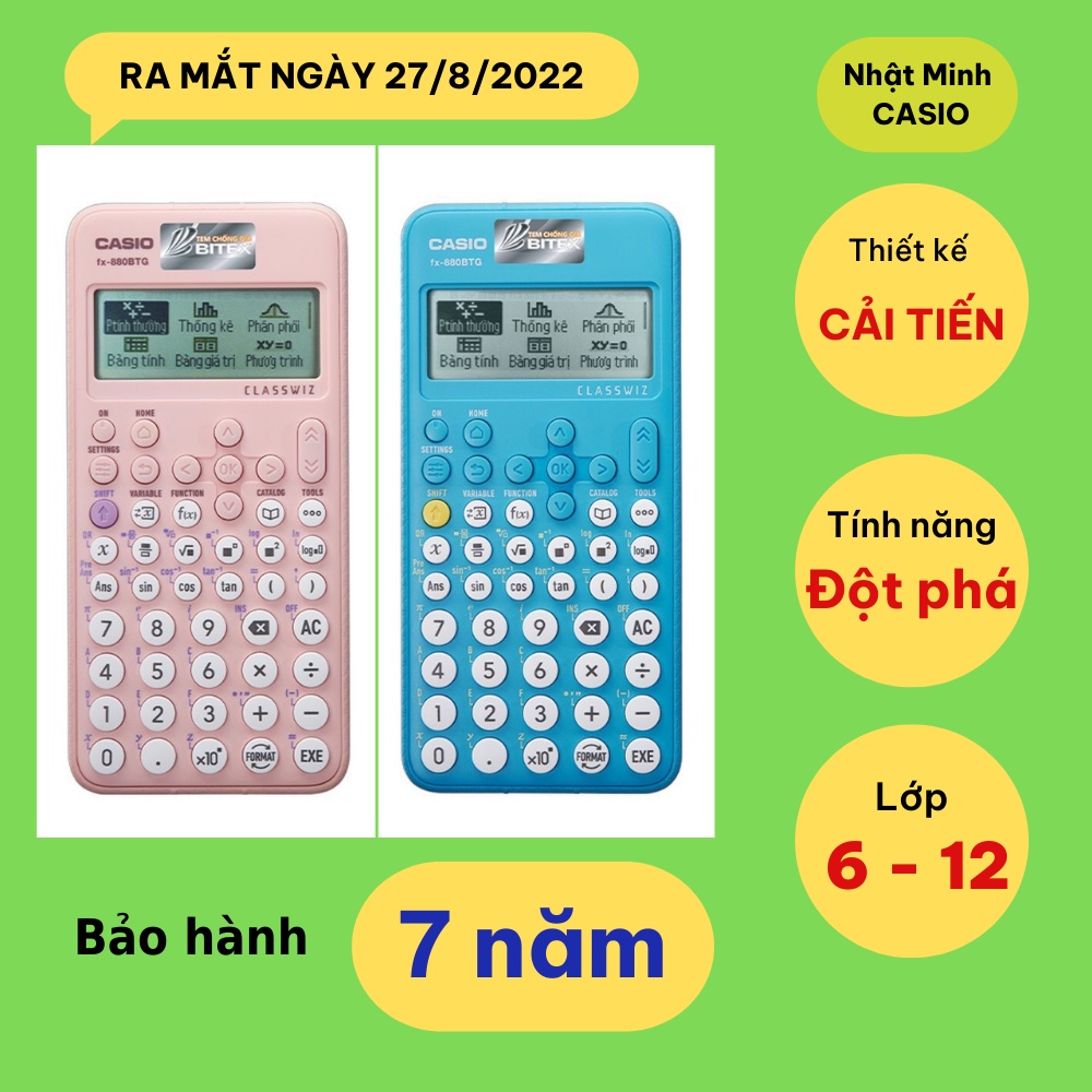 Máy tính CASIO FX 880 BTG chính hãng, máy tính Casio 880BTG, máy tính cầm tay Casio 880 BTG ...