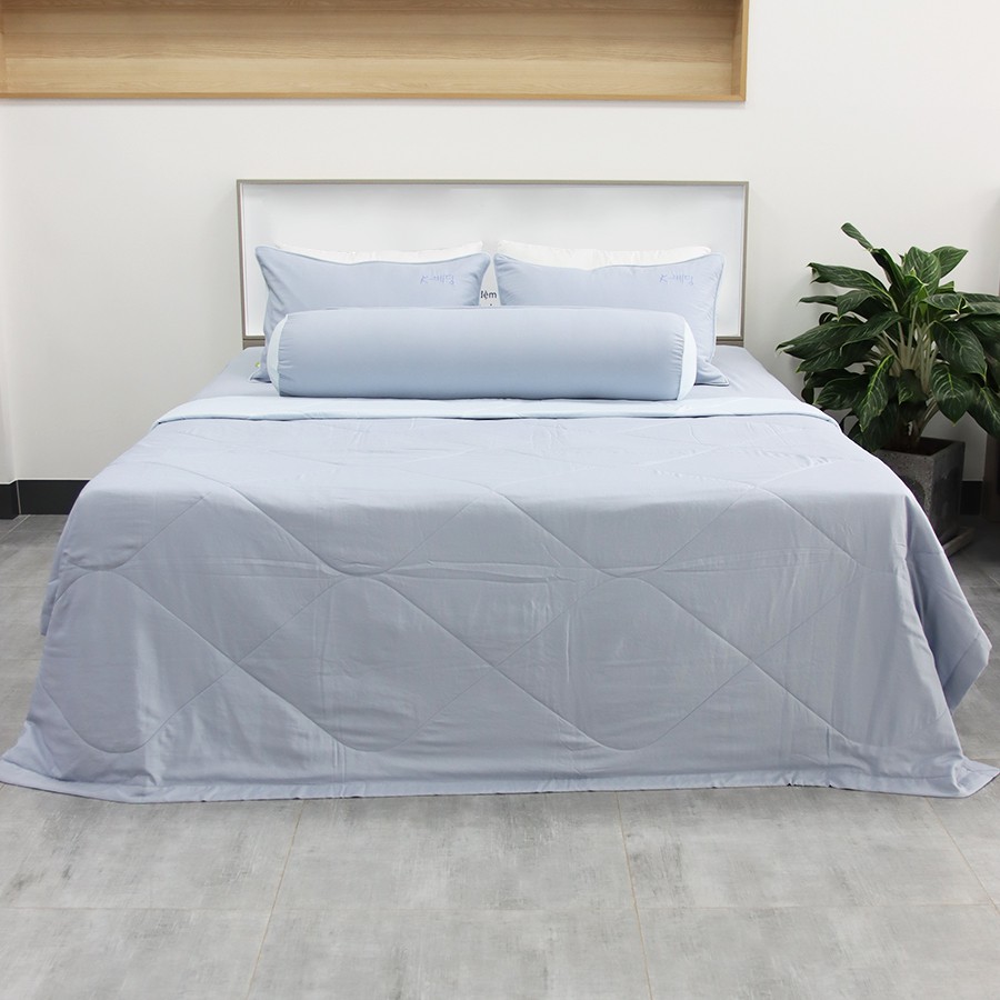 Bộ ga giường Hàn Quốc Silky K-Bedding By Everon Xám KSS107 (4 món ...