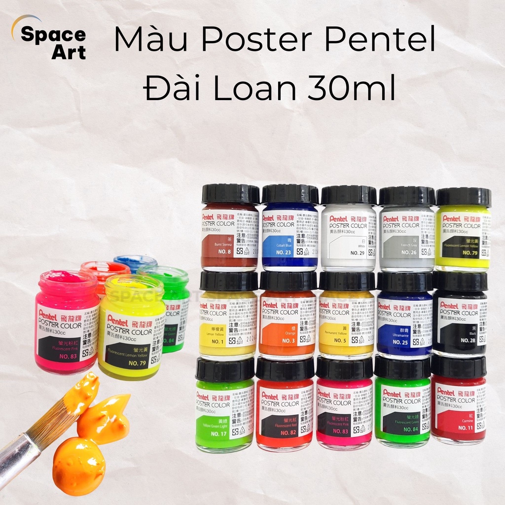 Màu Poster PENTEL Đài Loan 30ml (Màu lẻ) | Shopee Việt Nam