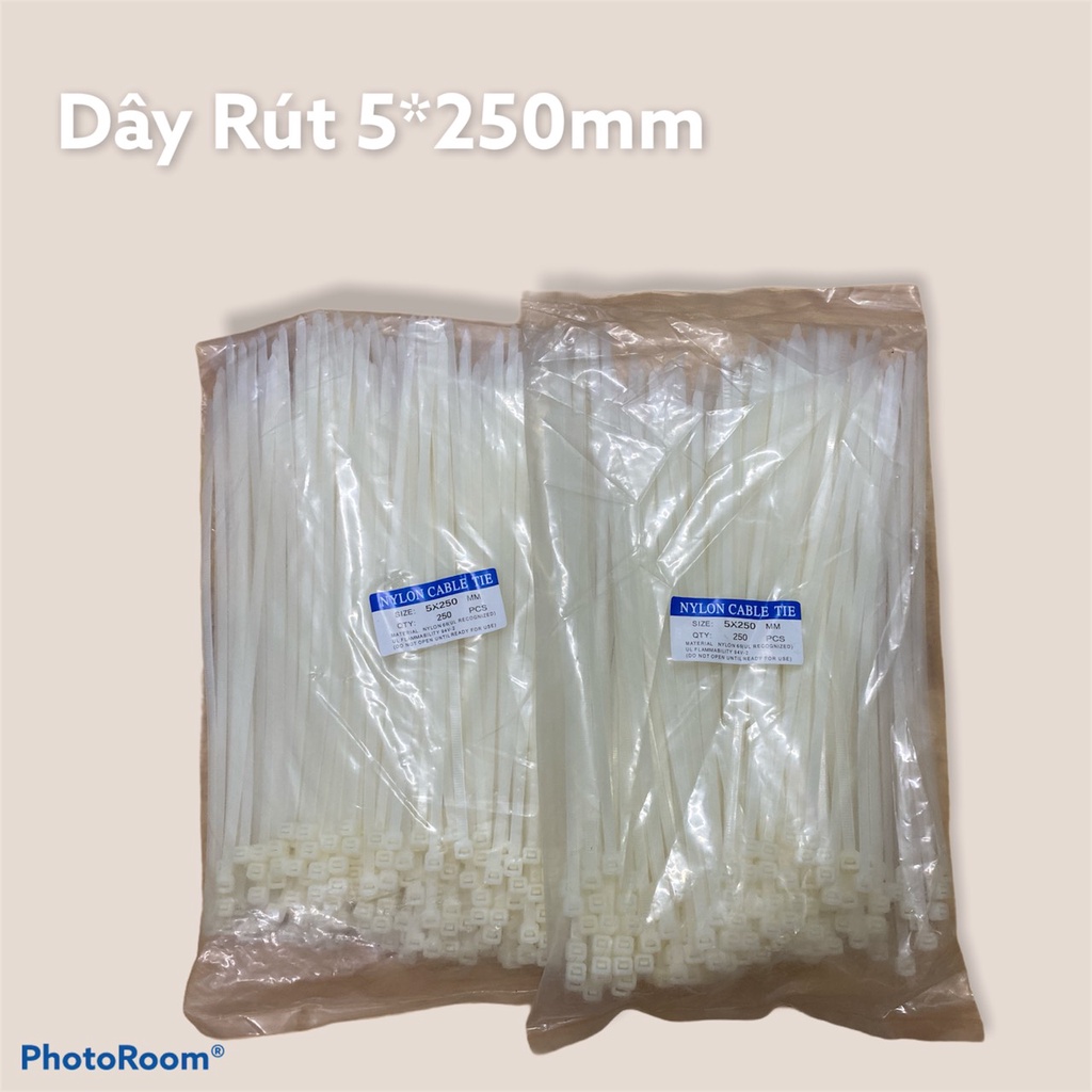 Dây rút nhựa 5*250mm ( ĐÓNG GÓI 1 BỊCH GỒM 250 SỢI DÂY RÚT ) | Shopee ...
