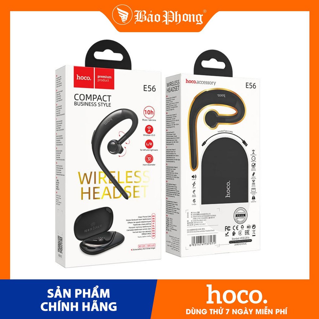 Tai Nghe Không Dây Hoco E56 Bluetooth 5.0 JL Có Hộp Sạc Dành Cho điện ...