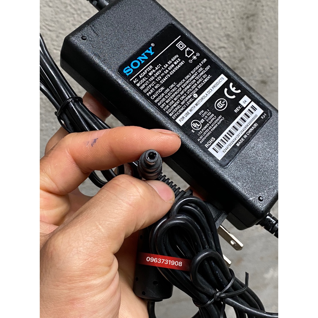 Adapter nguồn Sony model MPA AC1 12V 5A (Hàng chính hãng) | Shopee Việt Nam