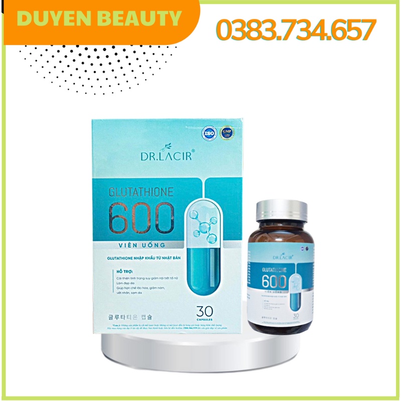 [Chính hãng] Viên uống trắng da Glutathione 600 DR Lacir - Viên trắng da DR.Lacir | Shopee Việt Nam