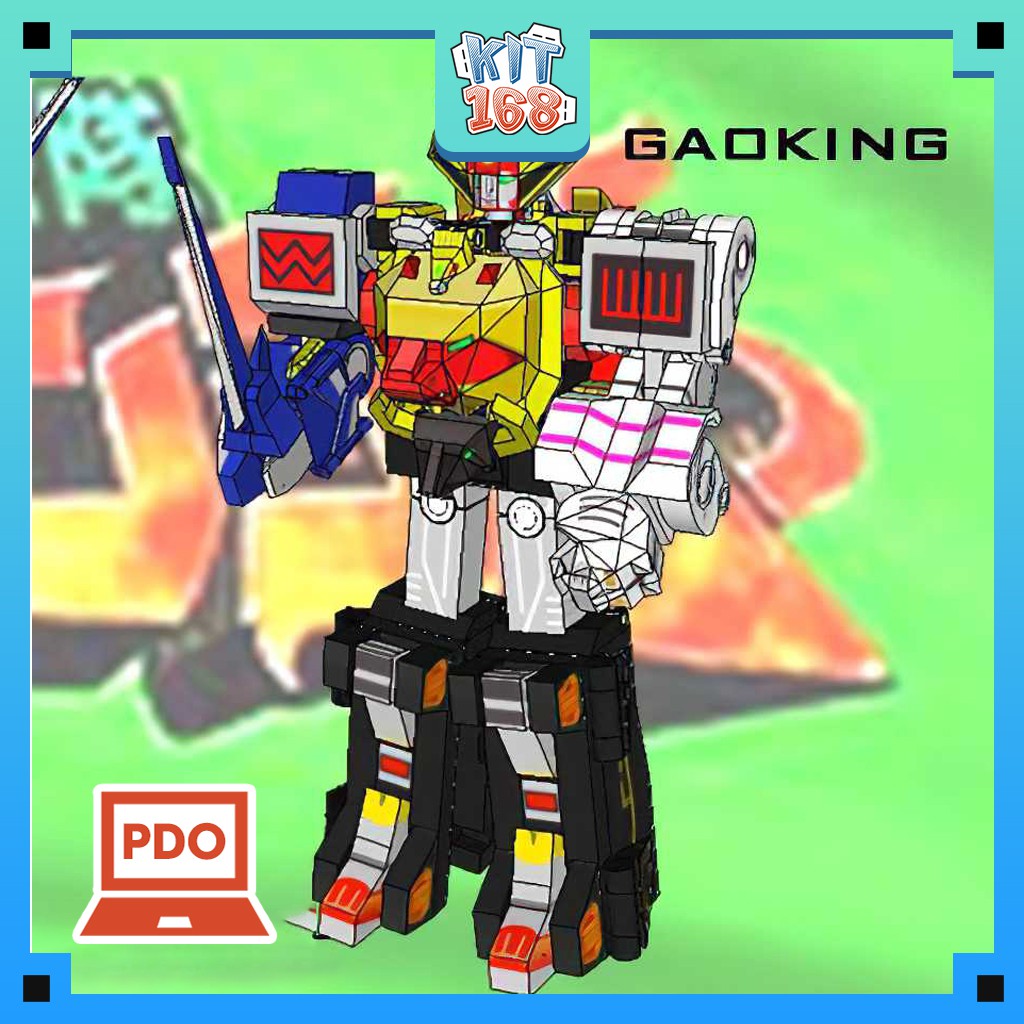 Mô hình giấy Anime Game Gaoranger Mecha (Gao King) - Biến hình được ...