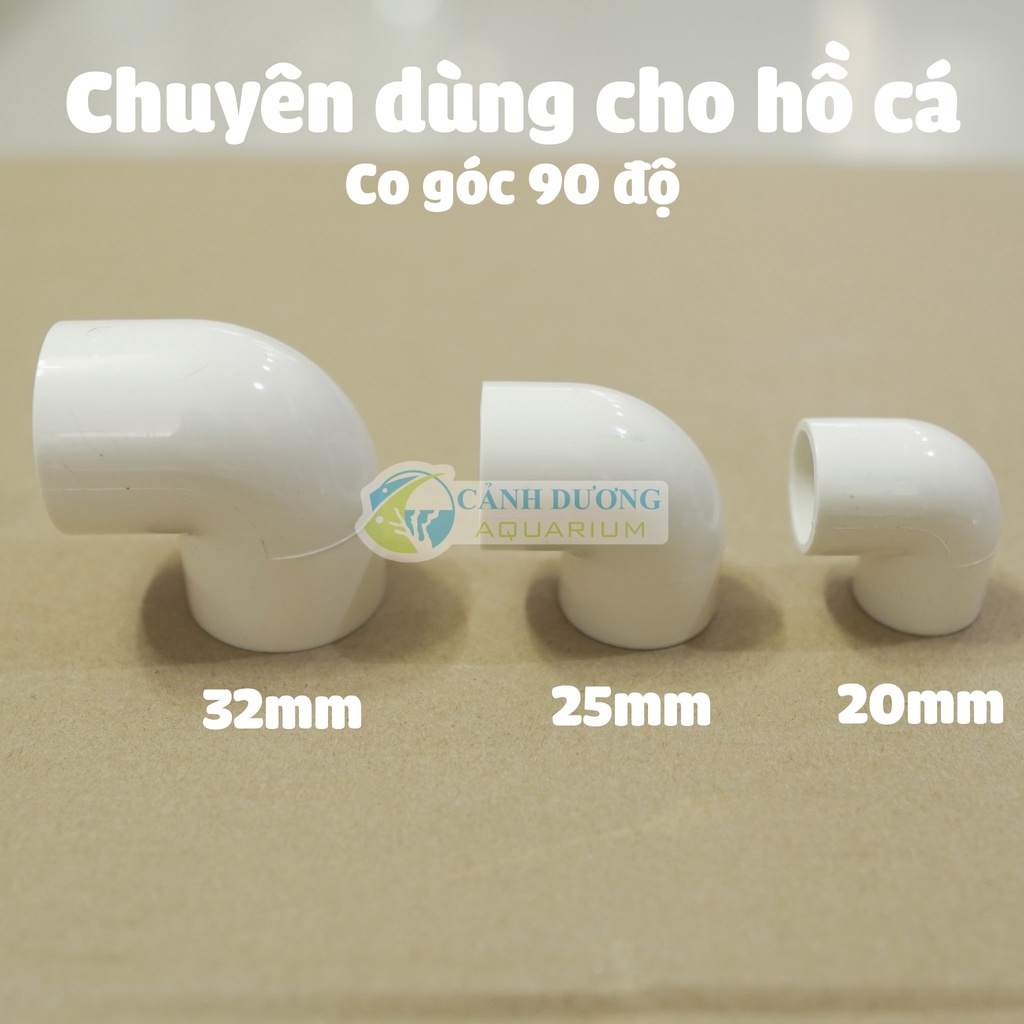 Co 90 độ U-PVC Phi 40-32-25-20 chuyên dùng cho hồ cá | Shopee Việt Nam