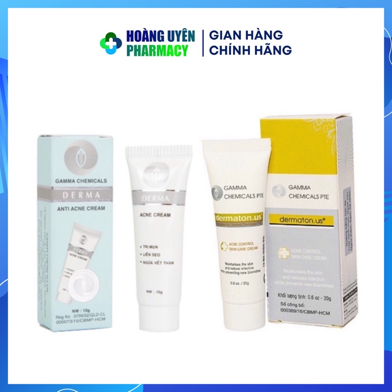 Gel giảm mụn dịu da Dermaton us và Derma anti acne Gamma | Shopee Việt Nam