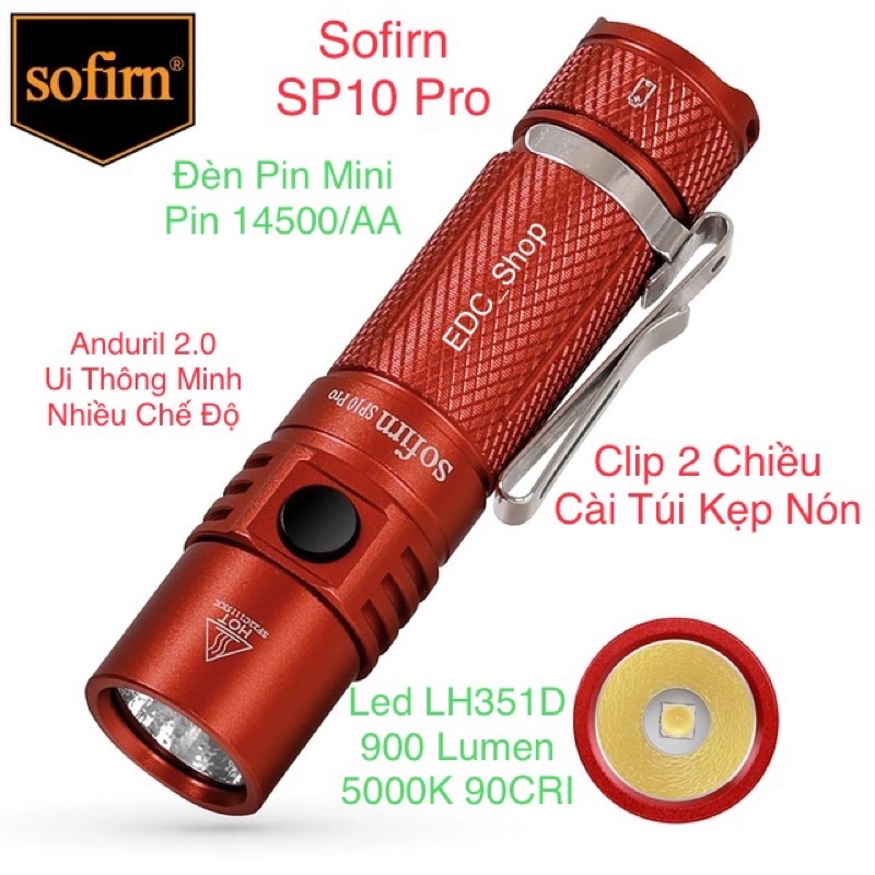 Đèn pin siêu sáng Sofirn SP10 Pro SP10S SP10v3 1000LM LH351D LED ...
