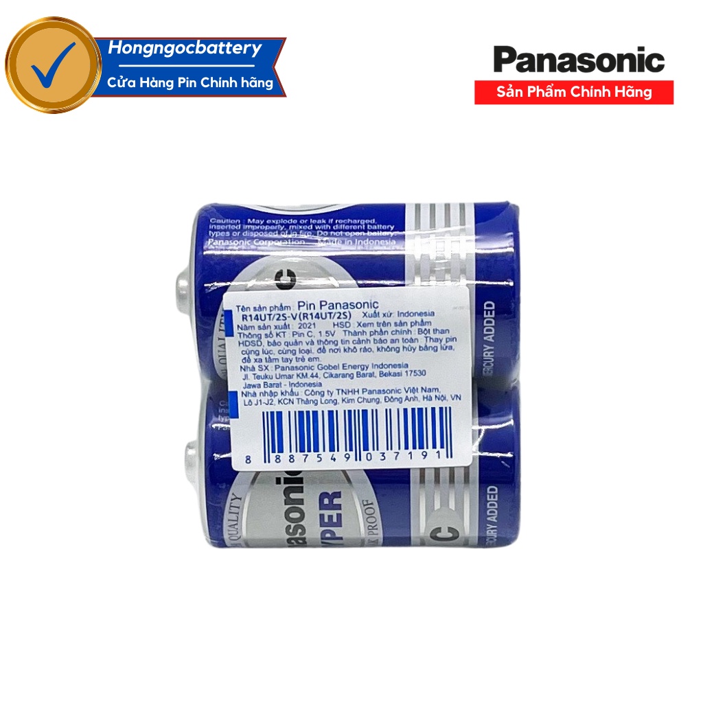 Pin trung ( Pin C ) Panasonic R14UT - Vỉ 2 Viên | Shopee Việt Nam