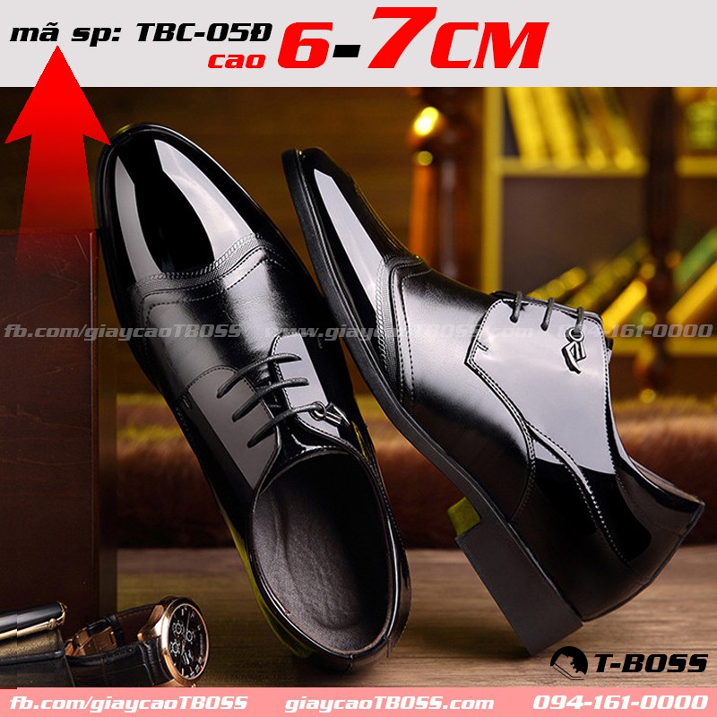 giày cao Công Sở TBC-05Đ; Tăng chiều cao 6cm - 7cm - GIÀY CAO T-BOSS | Shopee Việt Nam