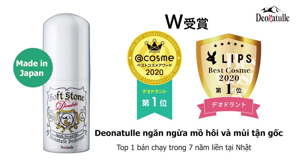 [MUA 2 TÍNH 1] Lăn khử mùi đá khoáng dạng sáp Deonatulle dành cho mọi ...