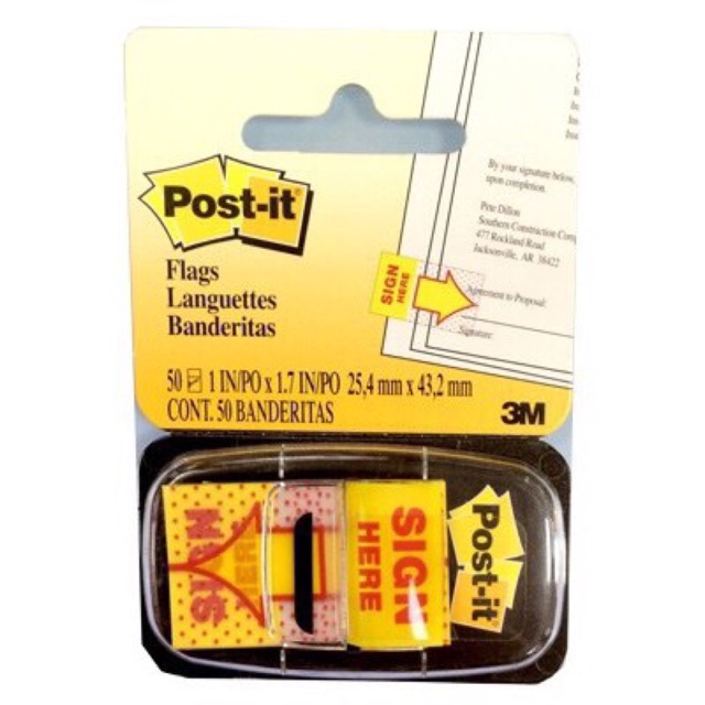 Giấy Note Post-it Sign here 3M | Shopee Việt Nam