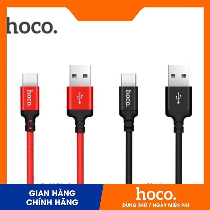 Cáp sạc dây dù Hoco X14 dài 1M cổng Type-C (Hỗ trợ sạc nhanh) -Phân ...