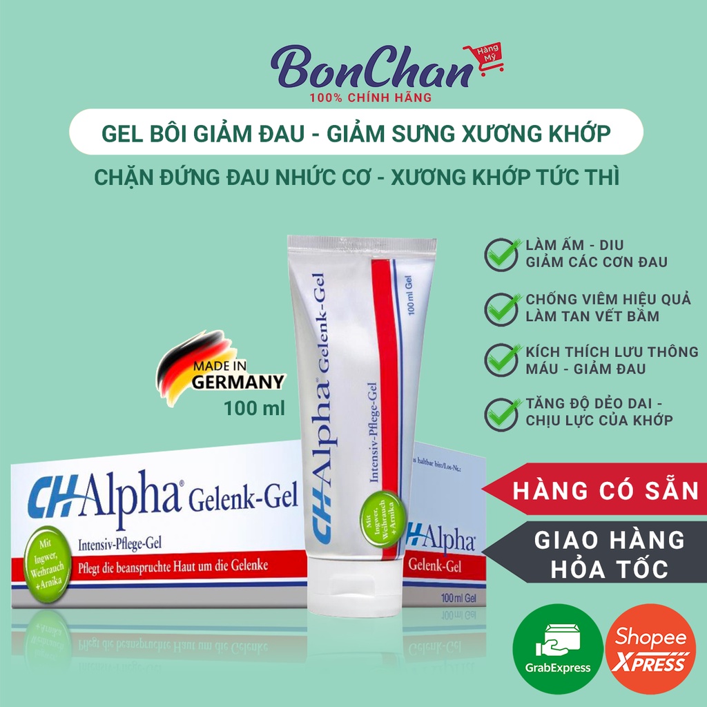 [Mới 9/2026] Gel bôi giảm đau, giảm sưng xương khớp - QUIRIS CH-ALPHA ® GEL – Hộp 100ml | Shopee ...