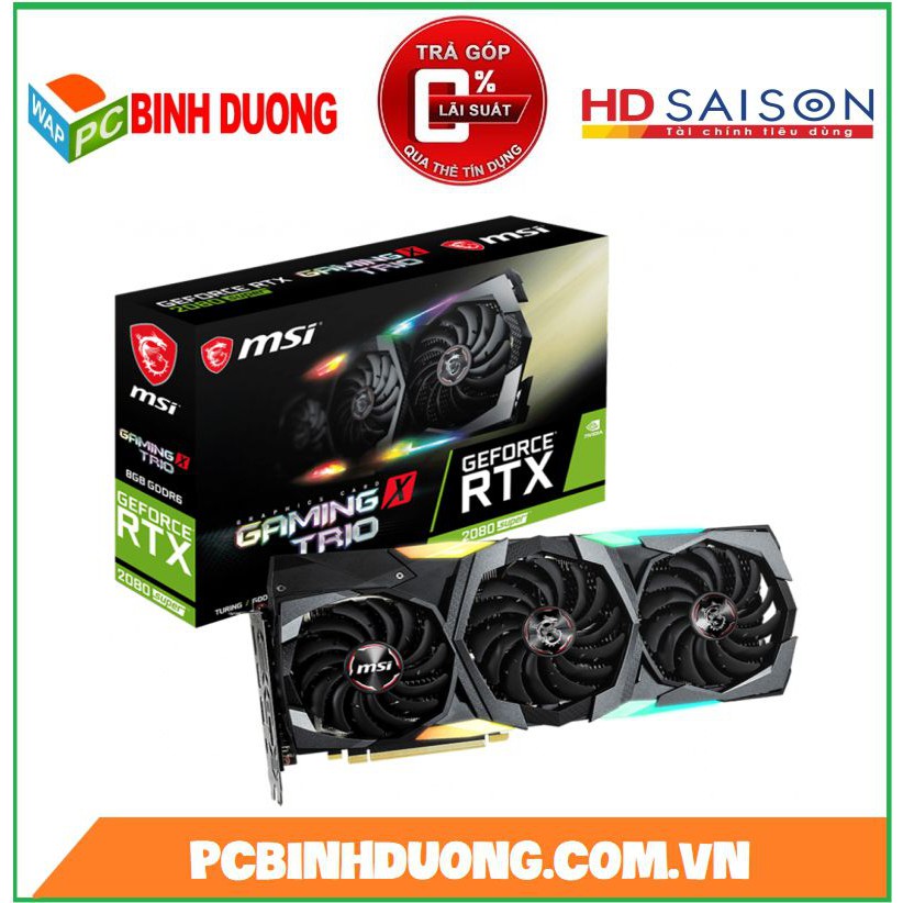 CARD VGA MSI RTX 2080 SUPER GAMING X TRIO 8GB/DDR6/256BIT | Shopee Việt Nam