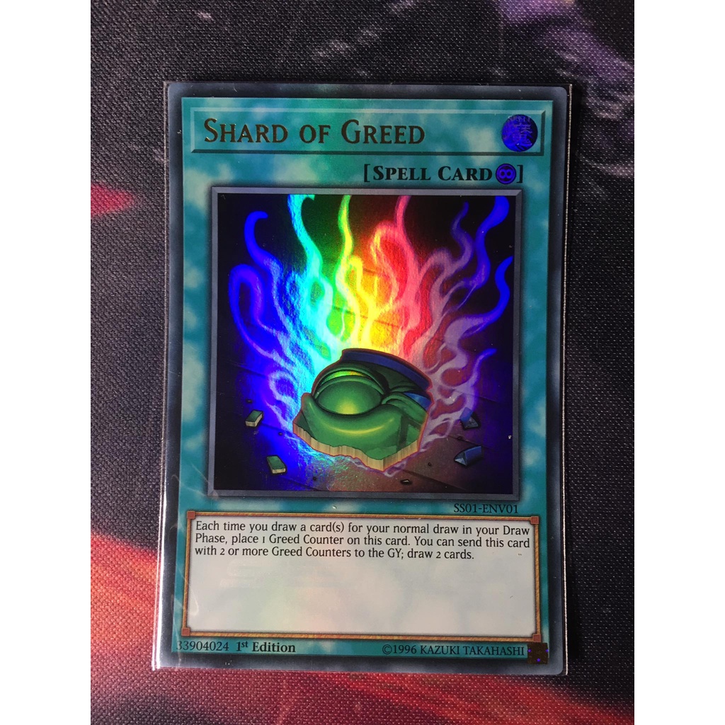 Bài yugioh speed duel - Shard of Greed - SS01-ENV01 - Ultra Rare 1st ...