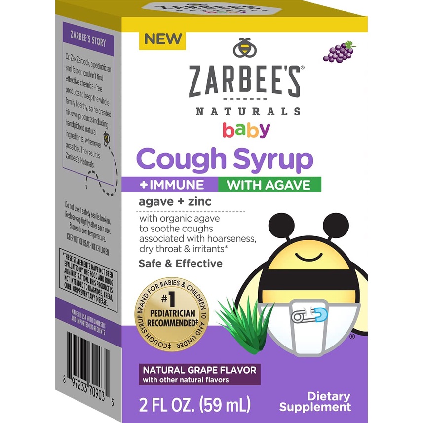 Date 12.2025 Zarbee cho bé bổ sung zinc và agave Zarbee's Baby Cough ...