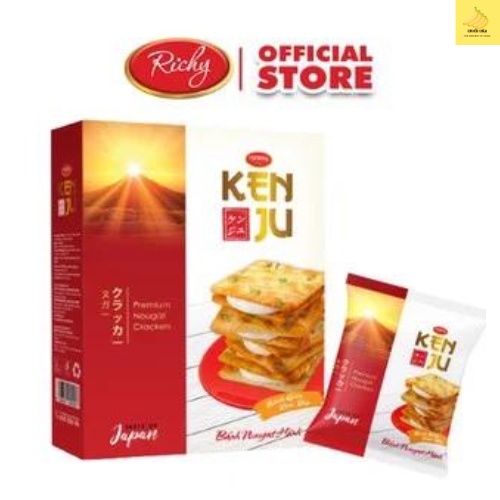 Bánh Quy hành Cracker Nougat kẹp Kem Sữa Richy Kenju hộp 279g | Shopee ...