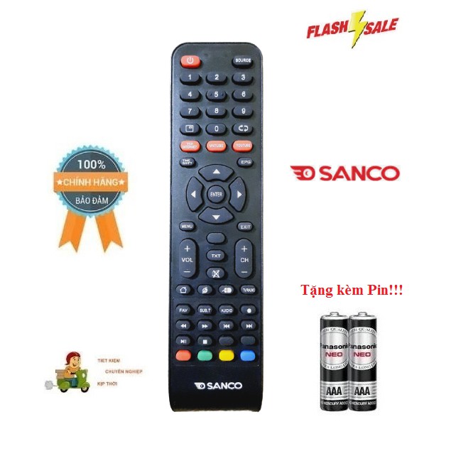 Remote Điều khiển tivi Sanco LED/LCD/Smart TV- Hàng chính hãng theo TV ...