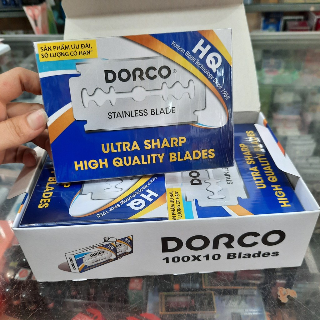 Hộp 100 Lưỡi Lam Dorco ST 300 (Nhãn Xanh) | Shopee Việt Nam