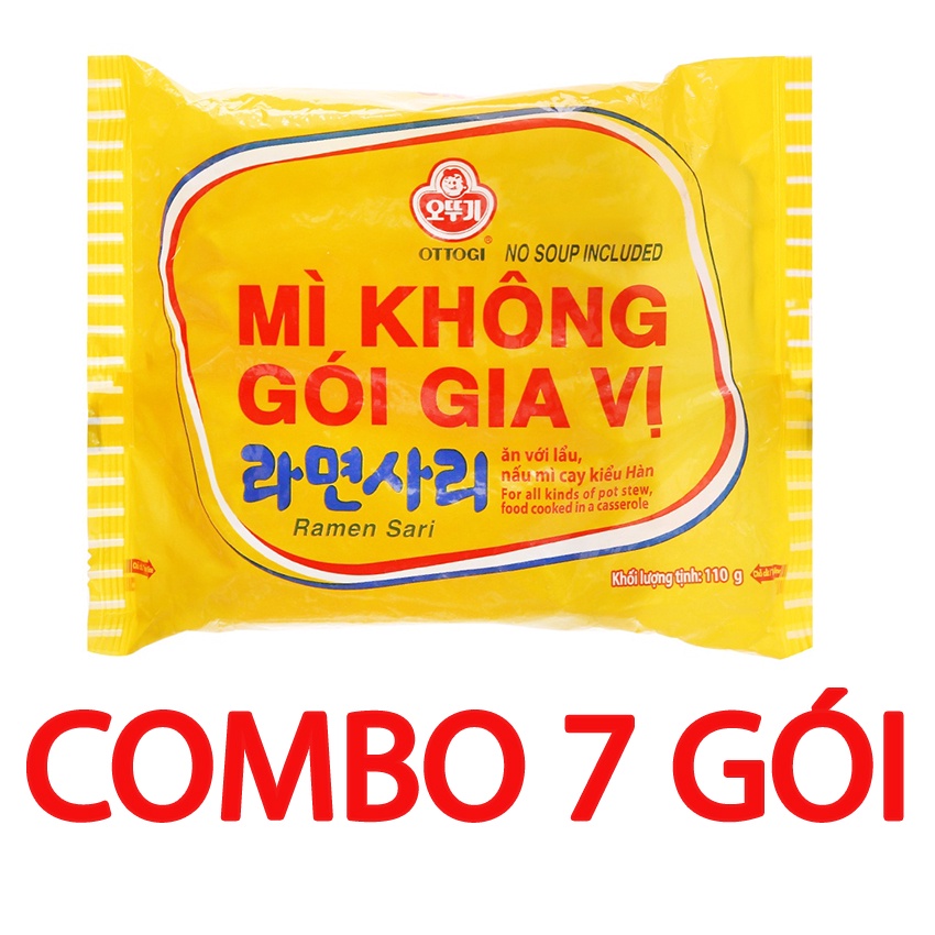 MÌ KHÔNG GÓI GIA VỊ OTTOGI 110g (COMBO 7 GÓI) Đặc sản 3 miền Amaxi | Shopee Việt Nam