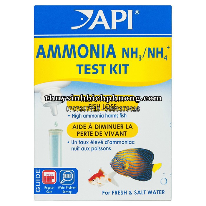 API NH3 / NH4 TEST KIT - BỘ TEST DUNG DỊCH AMMONIA CHO HỒ CÁ CẢNH THUỶ ...