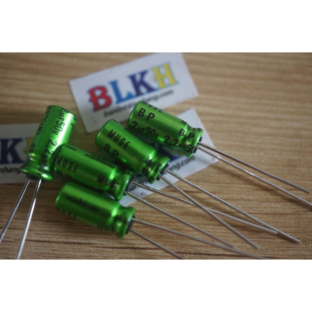 3 Tụ âm thanh HIFI không phân cực 50V 2.2uF 85 độ 5x12 chính hãng Nichicon MUSE BP | Shopee Việt Nam
