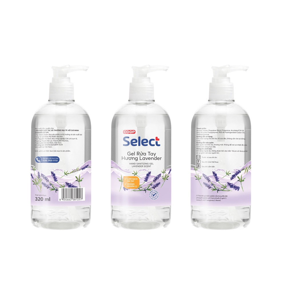 Gel rửa tay khô hương trà xanh - lavender Select 630ml / 320ml sát khuẩn tiện lợi không cần rửa ...