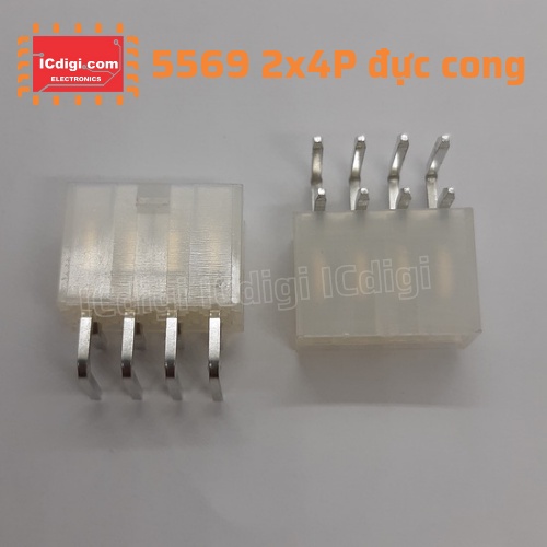 [10 chiếc] giắc ô tô, xe máy Header 5557 5569 2x4P đực cong | Shopee Việt Nam