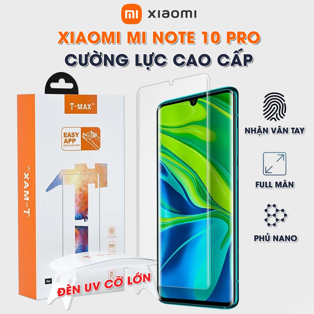 Cường lực Xiaomi Mi Note 10 Pro full màn hình đèn UV cỡ lớn chính hãng ...