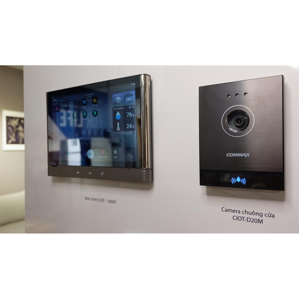 Bộ Chuông hình cho căn hộ thông minh: Made in KOREA, màn CIOT-1000Y + camera chuông cửa CIOT ...