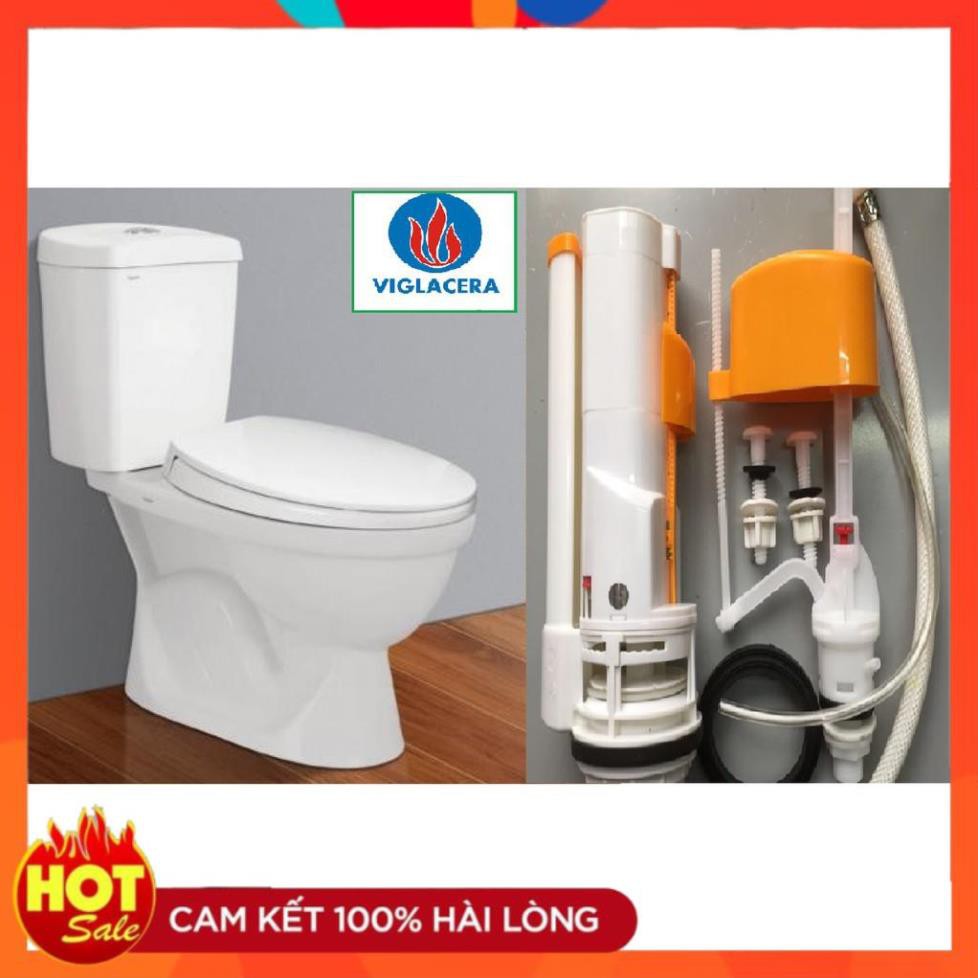 Bộ ruột thay thế-bộ xả thoát nước cho bồn cầu 2 nút nhấn Viglacera VI66 ...