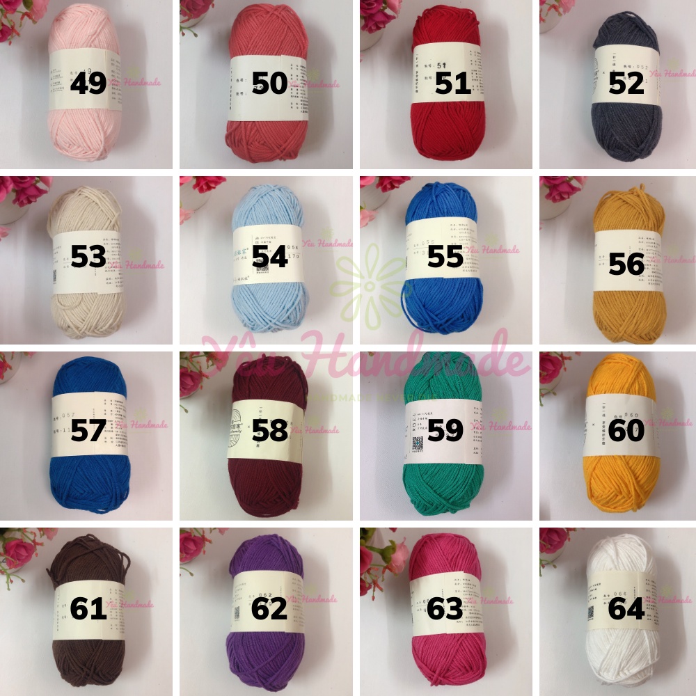 [MỚI VỀ] Len Susan 4 (Mã 01-50) - Len ss4 | Shopee Việt Nam