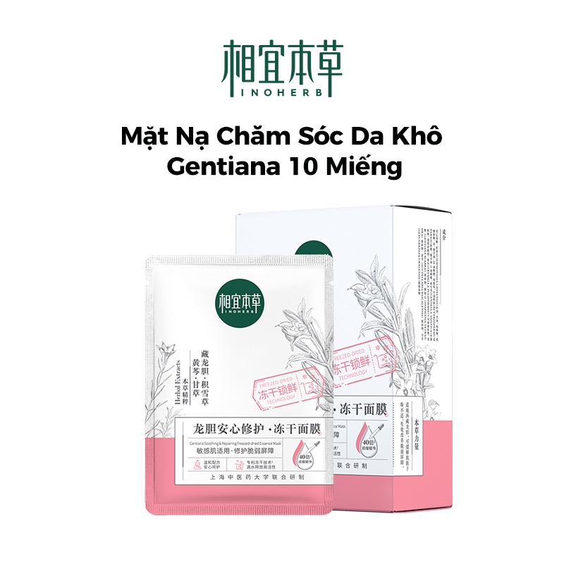 INOHERB Mặt Nạ Dưỡng Da Nhạy Cảm Gentiana Soothing Repairing Freeze ...