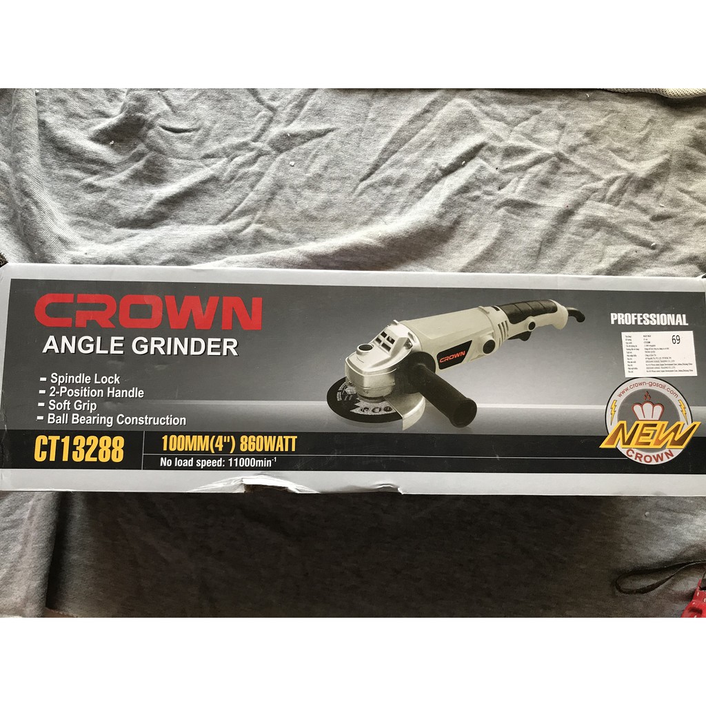 MÁY MÀI GÓC CROWN CT 13288 CHÍNH HÃNG CROW 860W | Shopee Việt Nam
