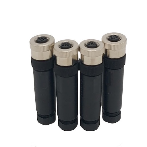 Đầu nối cảm biến/ thiết bị đo M12 - 2, 3, 4 chân, loại cái - Sick DOS ...