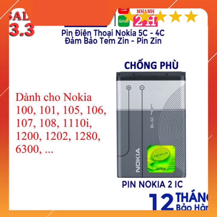 Pin BL 5c 1020 Mah, hàng 2 ic chống phù, bảo hành 12 tháng | Shopee ...