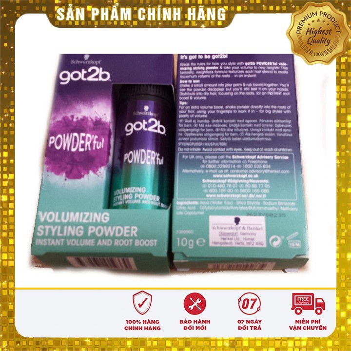 [ CHÍNH HÃNG ] Bột Tạo Phồng Tóc GOT2B POWDERFUL Volumizing ( Chính ...
