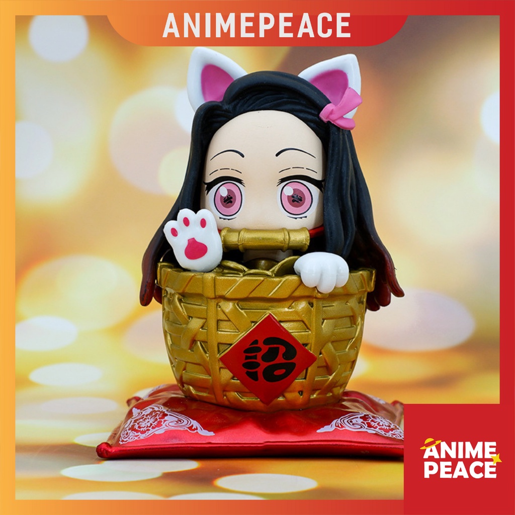 Mô Hình Nezuko Mèo Cát Tường - Có Đế - Kamado Kimetsu No Yaiba Thanh ...