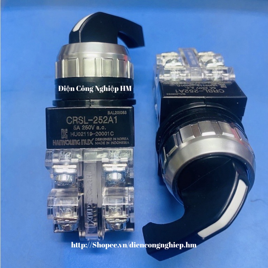 Công tắc xoay chuyển mạch 2 vị trí Phi 25 HanYoung CRSL-252A1 Hàng Chính Hãng | Shopee Việt Nam