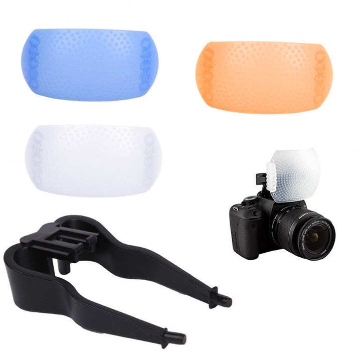 Pop up Flash diffuser Tản sáng Flash cóc kit 3 màu cho đèn cóc | Shopee ...